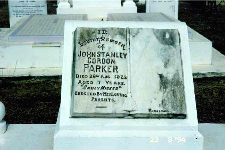 John Stanley Gordon (Jack) PARKER (1915 - 1922)